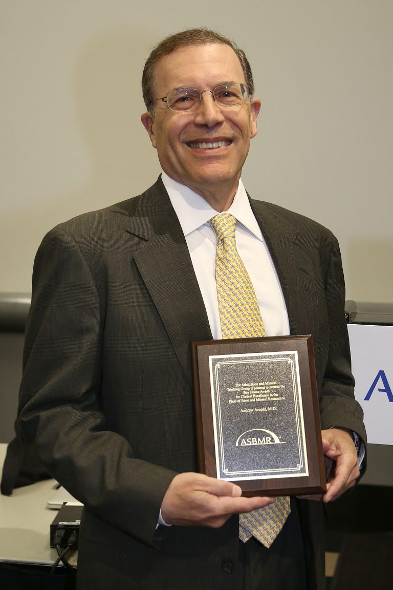 Dr. Andrew Arnold Receives the Boy Frame Award at the 2017 ASBMR Annual ...